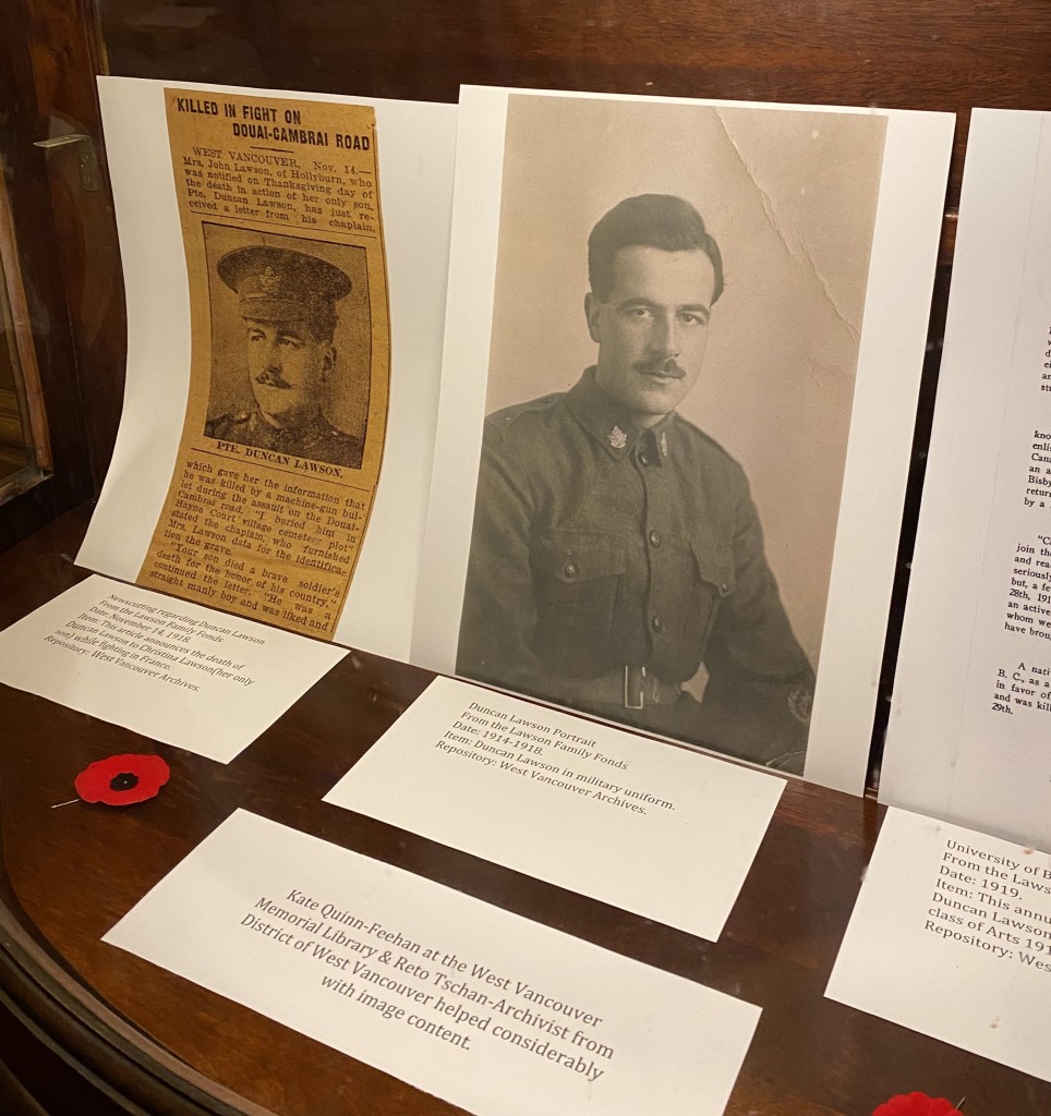 Remembrance: Spotlight on Duncan Lawson (1897-1918) - ROEDDE HOUSE MUSEUM